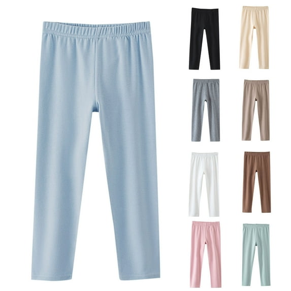 Cowsor Kids Boys Girls Spring Fall Solid Elastic Waist Casual Sports ...