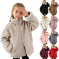 Cowsor Kids Double Zipper Fleece Jacket Windproof Warm Sherpa Lined ...