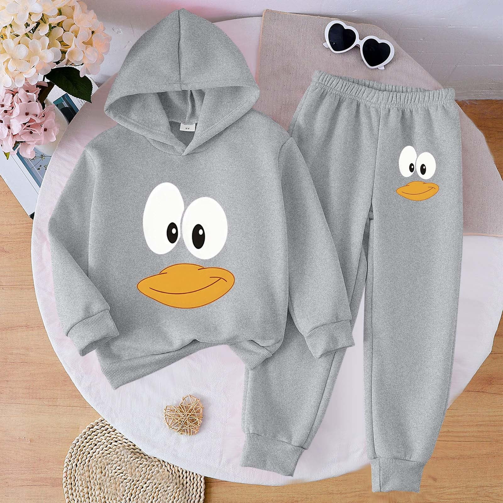 Cowsor Kids Girl Boy Top Pants Hood Outfits Sweatshirt Tracksuits for ...