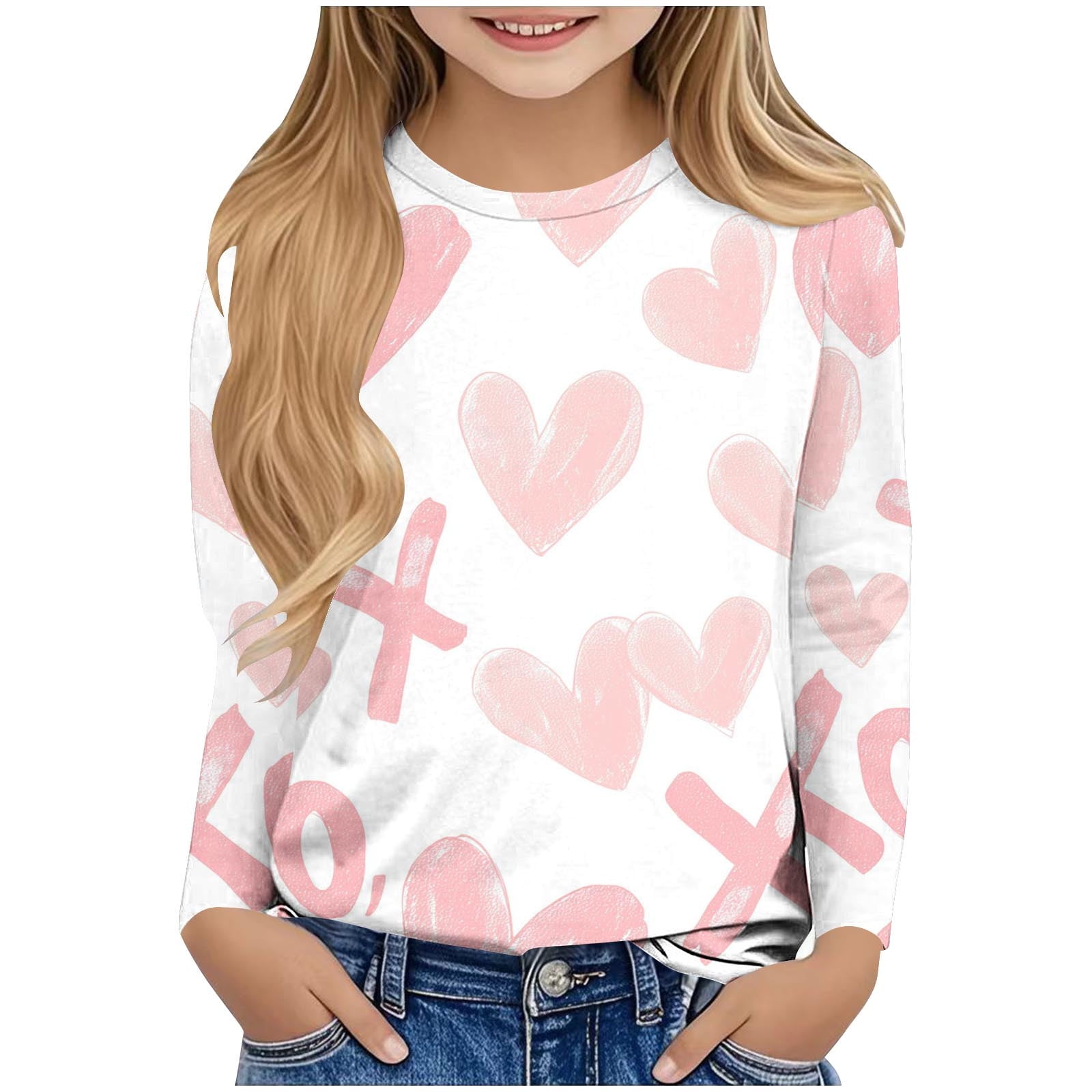 Cowsor Kids' Long Sleeve Printed Crewneck Shirts - Trendy Multi-Color ...
