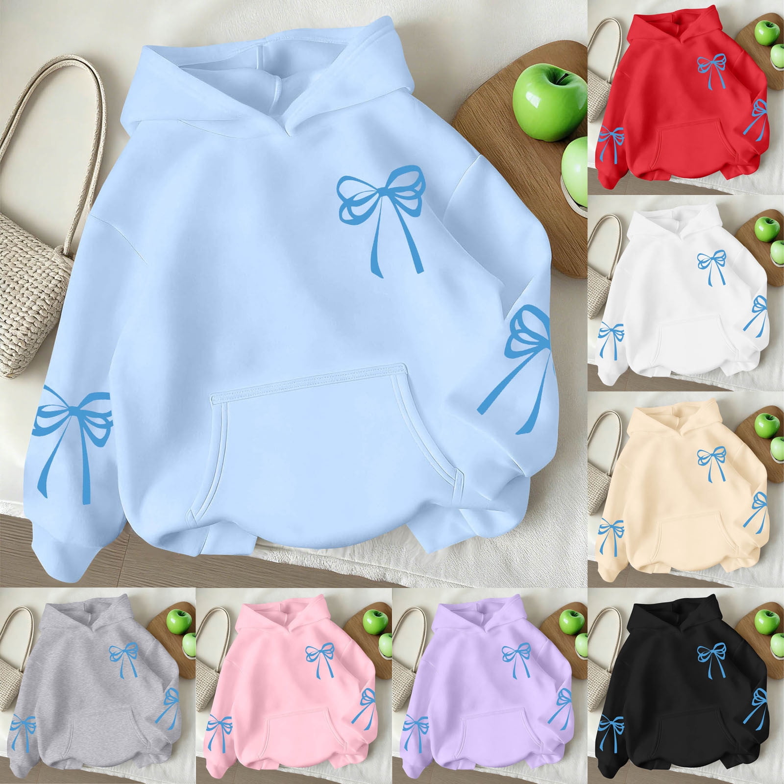 Cowsor Kids Valentine s Day Graphic Hoodie Color Block Long Sleeve ...