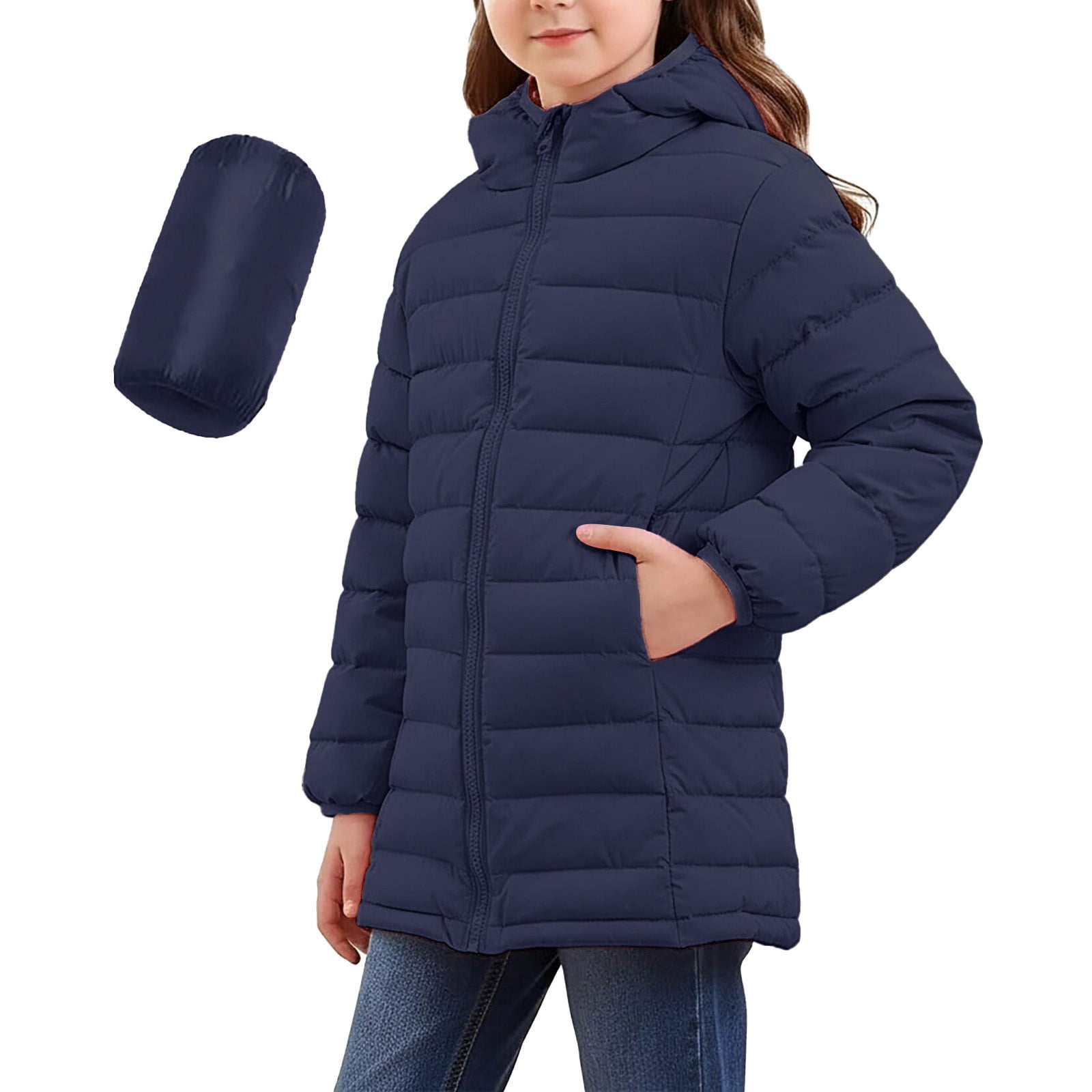 Cowsor Kids Winter Coats with Hooded Light Puffer Coat Warm Padded ...