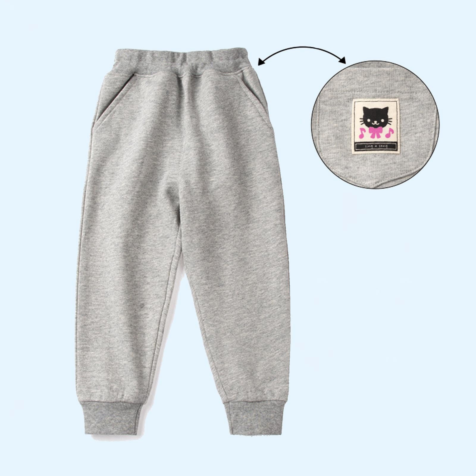 Cowsor Little Boys Jogger Pants Toddler Boys' Drawstring Elastic Waist ...