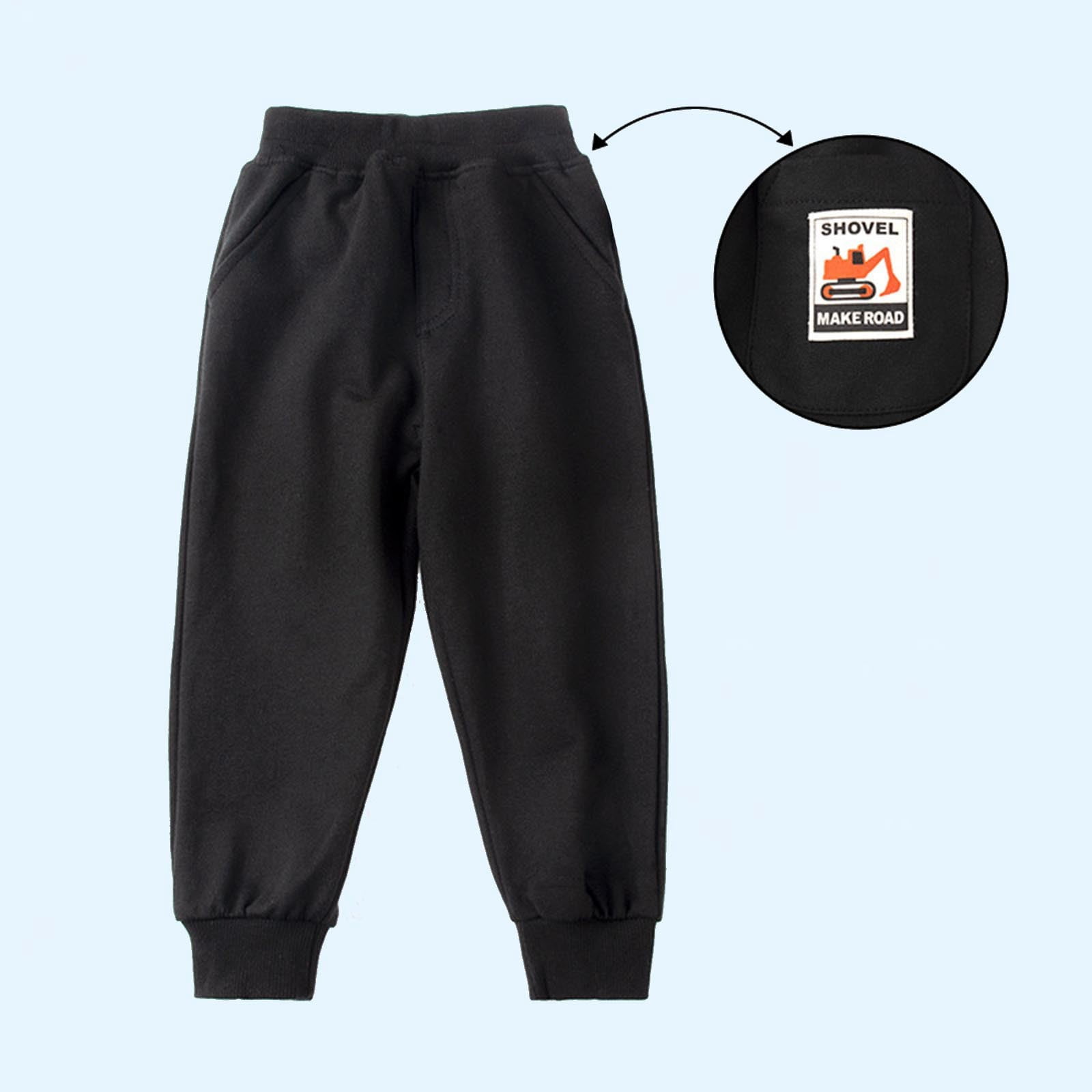 Cowsor Little Boys Jogger Pants Toddler Boys' Drawstring Elastic Waist ...