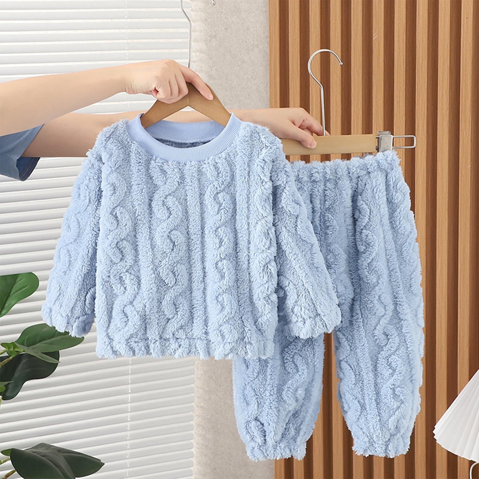 Cowsor Lounge Sets for Women Fuzzy Two Piece Outfits Fleece Winter Warm ...