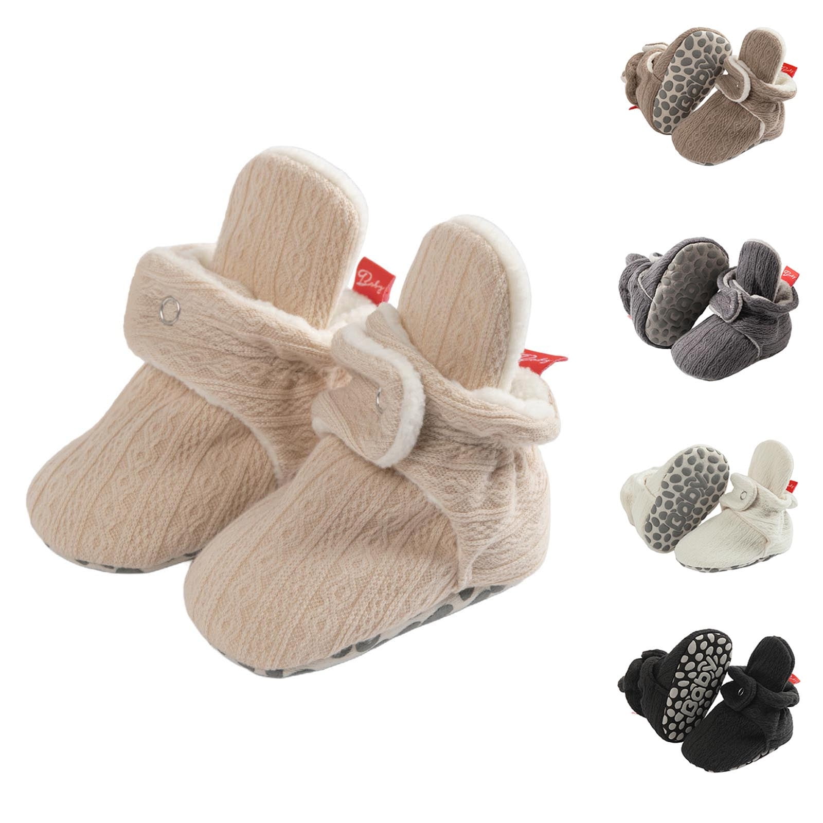 Cowsor Newborn Baby Boy Girl Soft Fleece Booties Stay On Infant ...