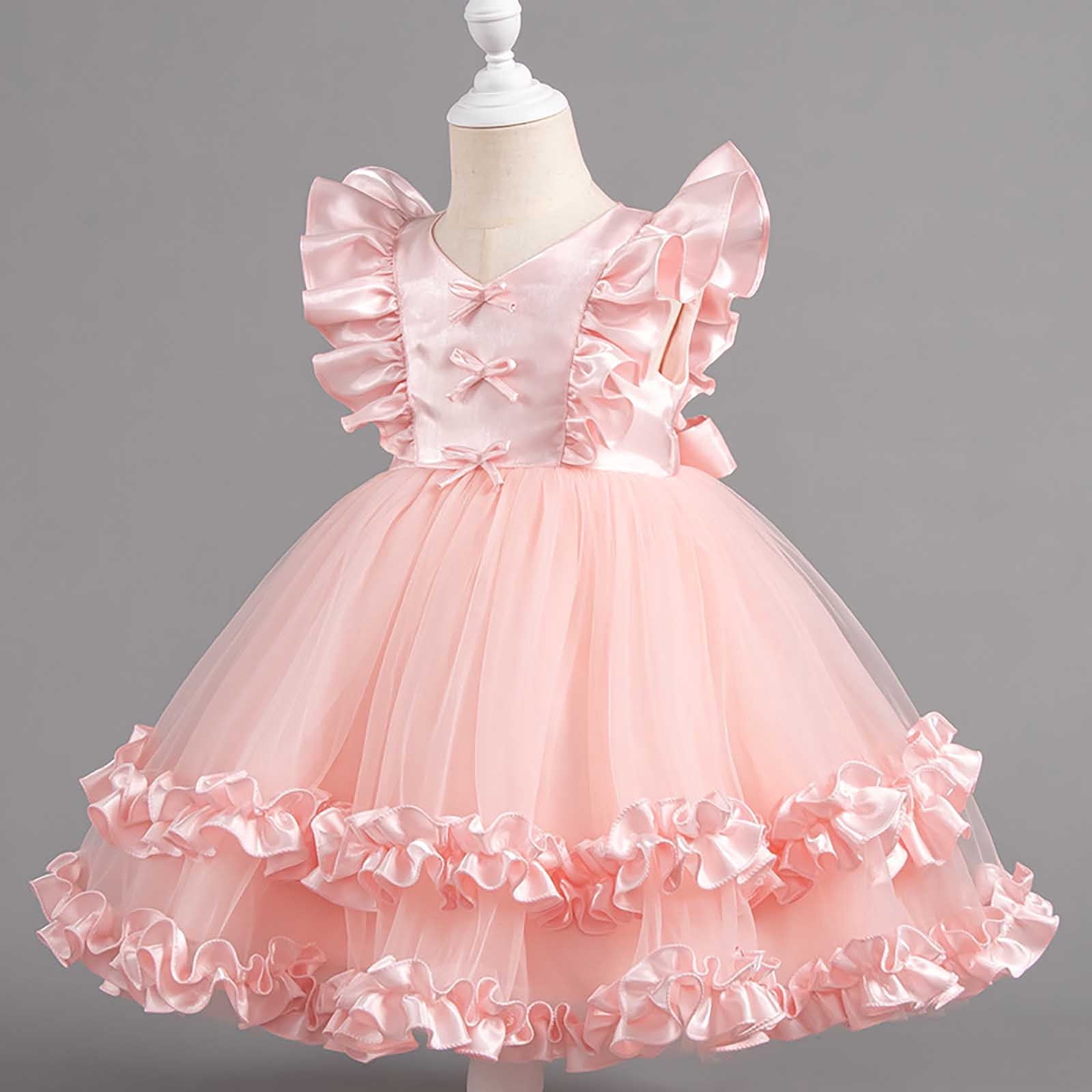 Cowsor Toddler Baby Girl Butterfly Tutu Dress Bowknot Princess Flower ...