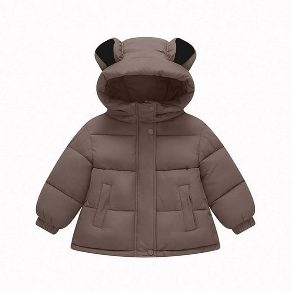 Cowsor Toddler Girl Winter Coat Baby Boys Fleece Warm Cute Bear Ear Hooded Jacket Clothes ...