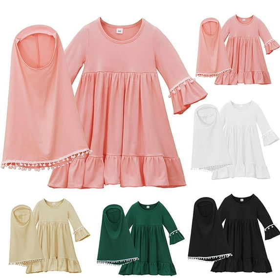 Cowsor Toddler Girls Ramadan Dress Set 6 Months to 8 Years Middle ...