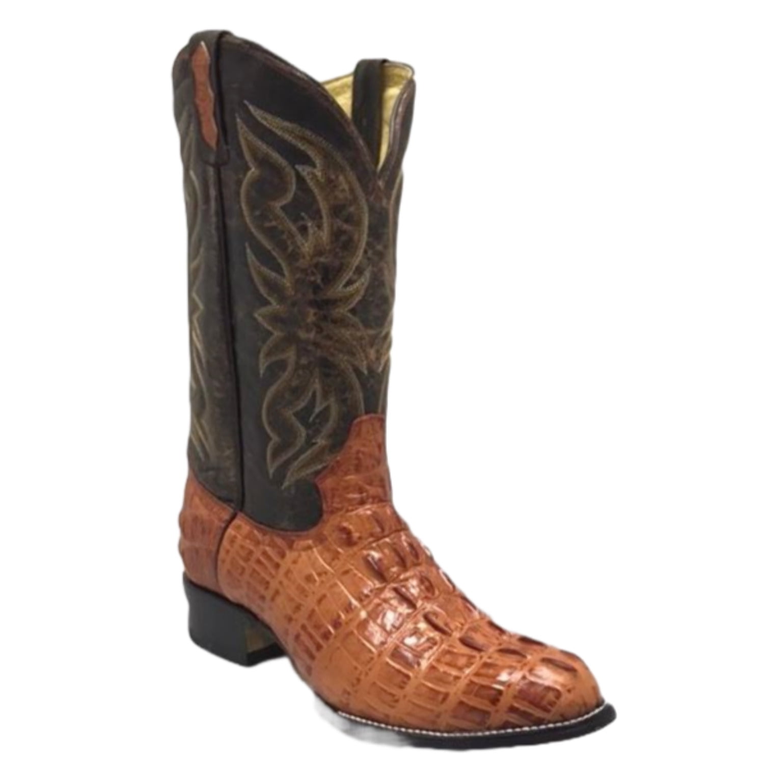 Cowtown Men's Cognac R Toe Alligator Print Western Boots R6094 ...