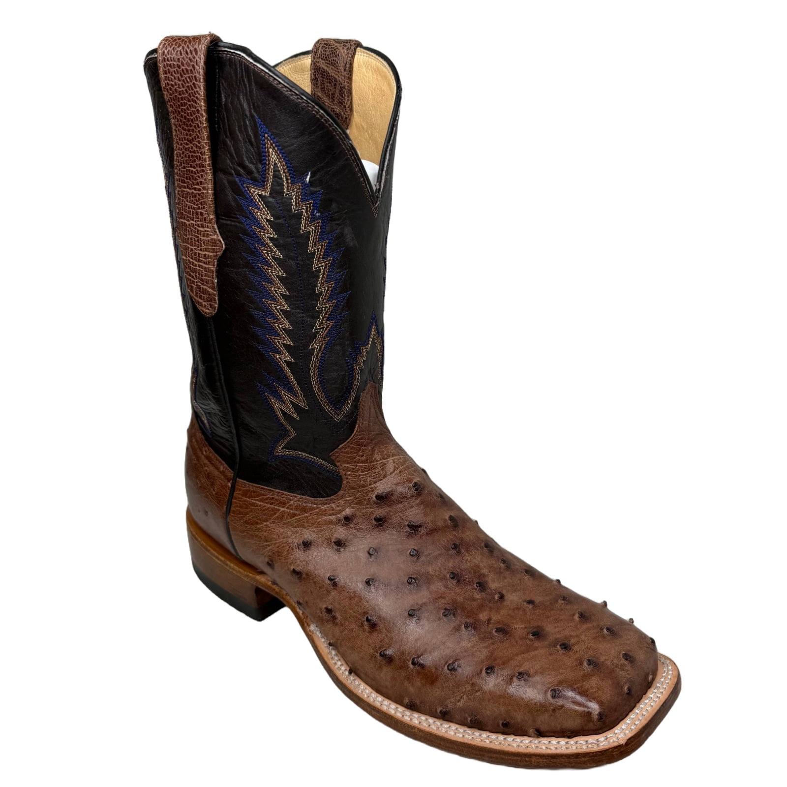 Cowtown Men's Full Quill Ostrich Tobacco Tan Brown Cowboy Boots Q78 ...