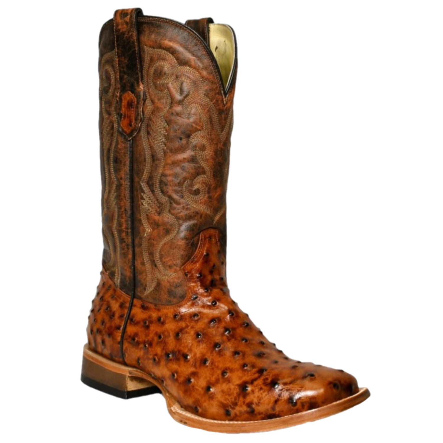 Cowtown Men's Print Brown Square Toe Western Boots Q6064 - Walmart.com