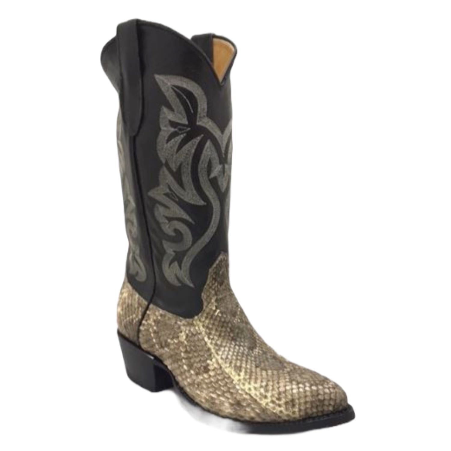 Cowtown Men's Rattlesnake Exotic J Toe Western Boots J715 - Walmart.com
