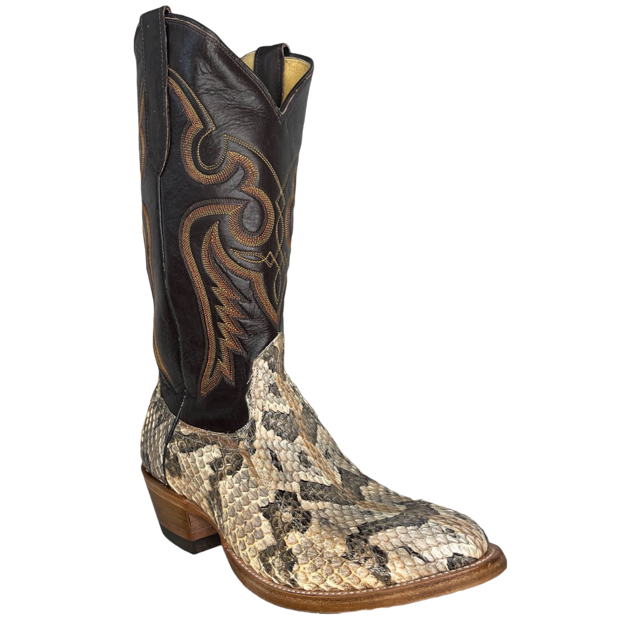 Cowtown Men's Rattlesnake Round Toe Western Boots W815 - Walmart.com