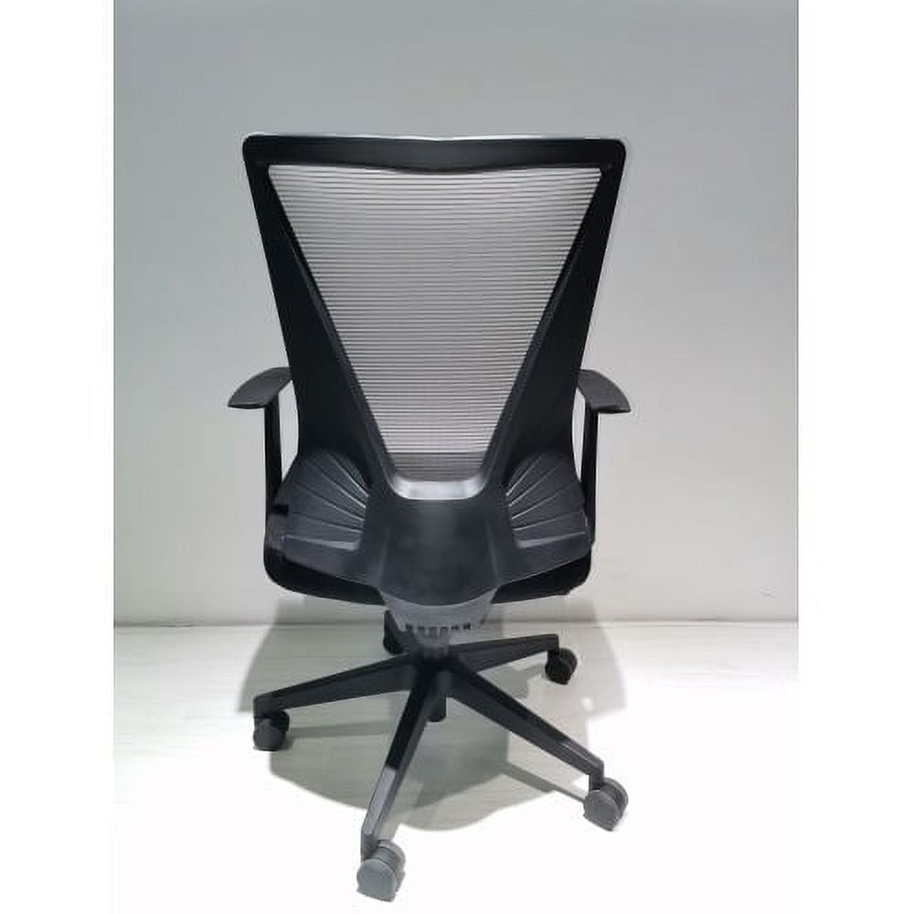 Cox Office Chair, Nylon Base Black, Fixed Armrest -Black / Smoke ...