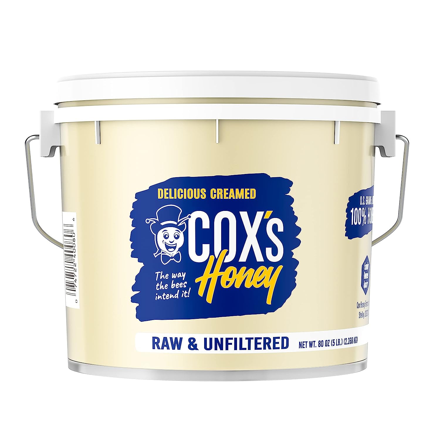Cox's Honey - Bulk Creamed Whipped Honey Raw Unfiltered, 80 oz | 100% ...