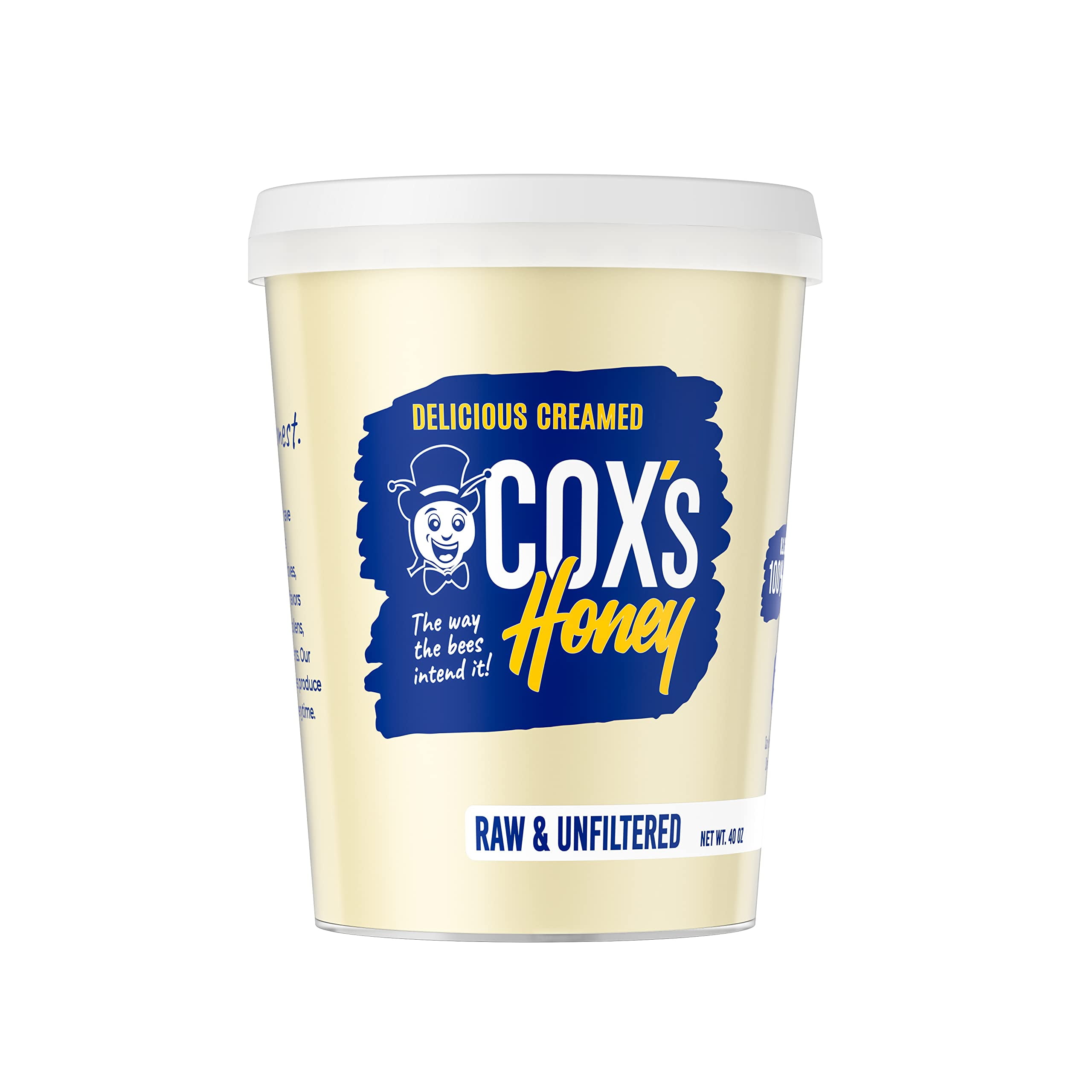 Cox's Honey - Creamed BDF32 Whipped Honey Raw Unfiltered, 40 OZ | 100% ...
