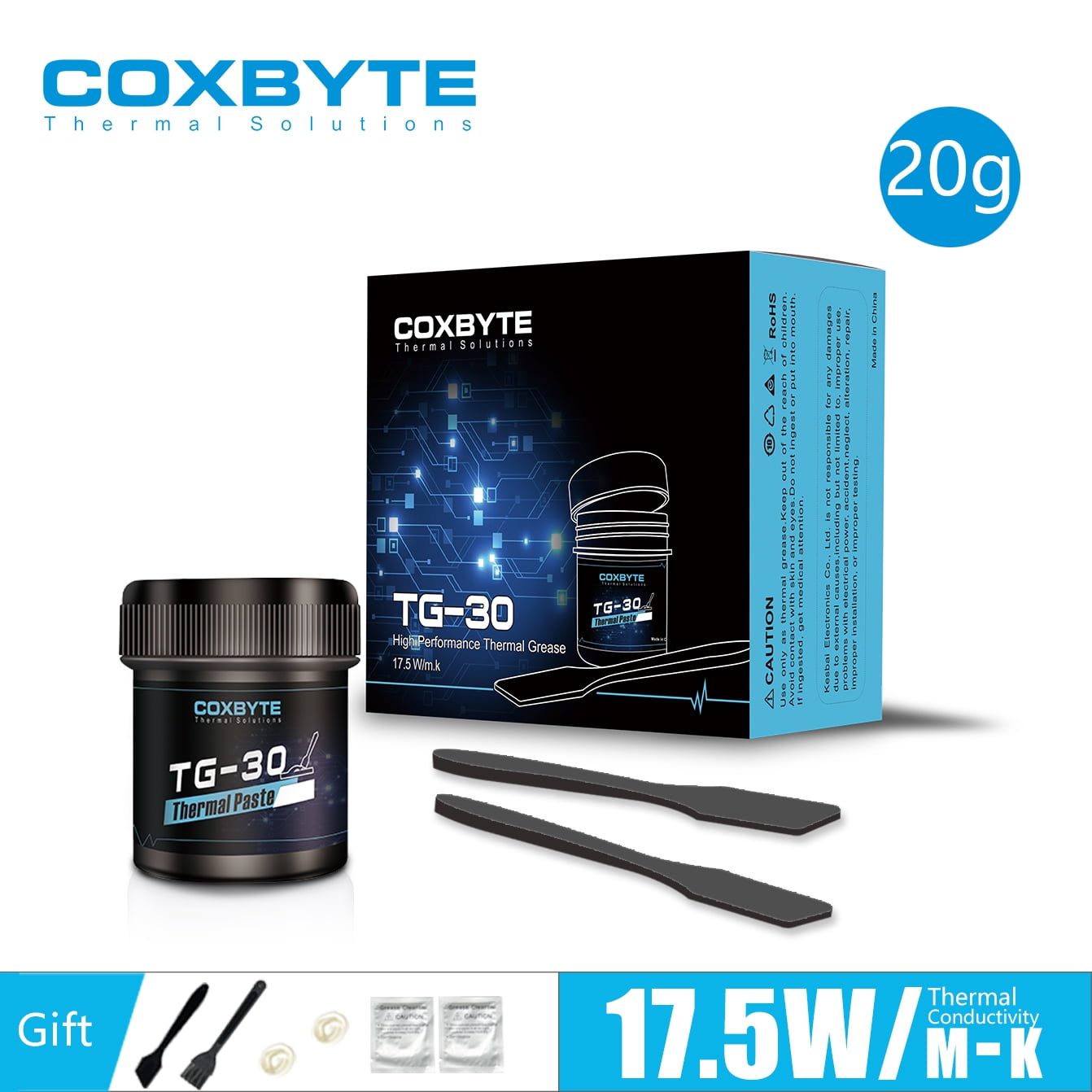 Coxbyte 17.5W/mk Thermal Paste TG-30 2g 4g For CPU GPU Printer HeatSink Cooling Cooler Thermal ...
