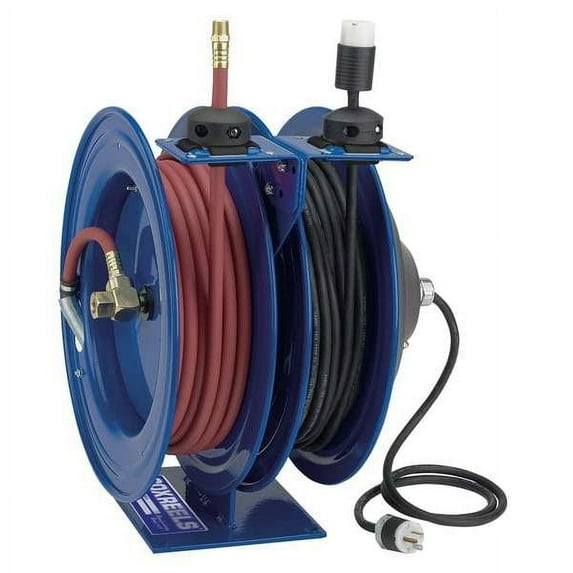Coxreels Hose Reel Dual Purpose Spring Rewind 3/8In X 50' 300Psi Gfci ...