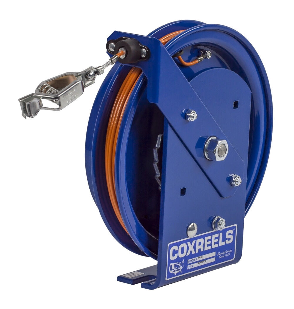 Coxreels Spring Rewind Static Discharge Cable Reel 75' Cable - Walmart.com