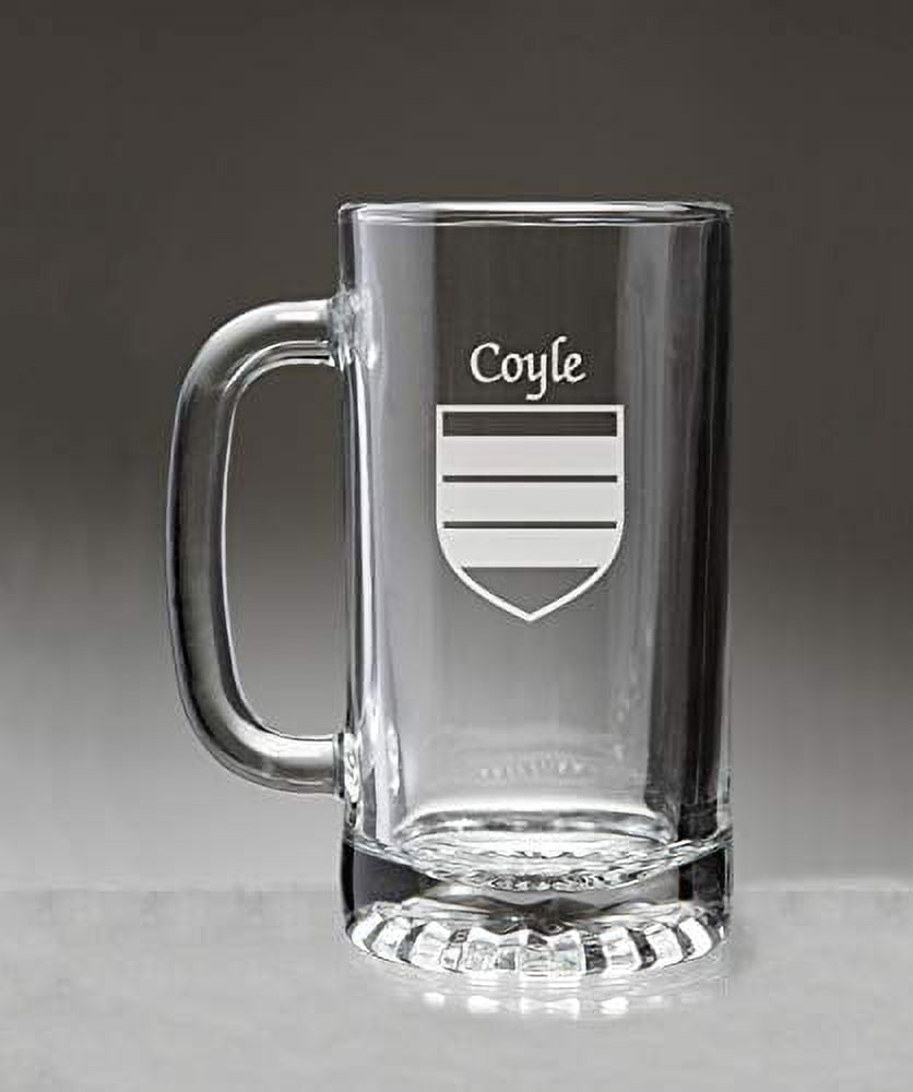 Coyle Irish Coat of Arms Glass Beer Mug (Sand Etched) - Walmart.com