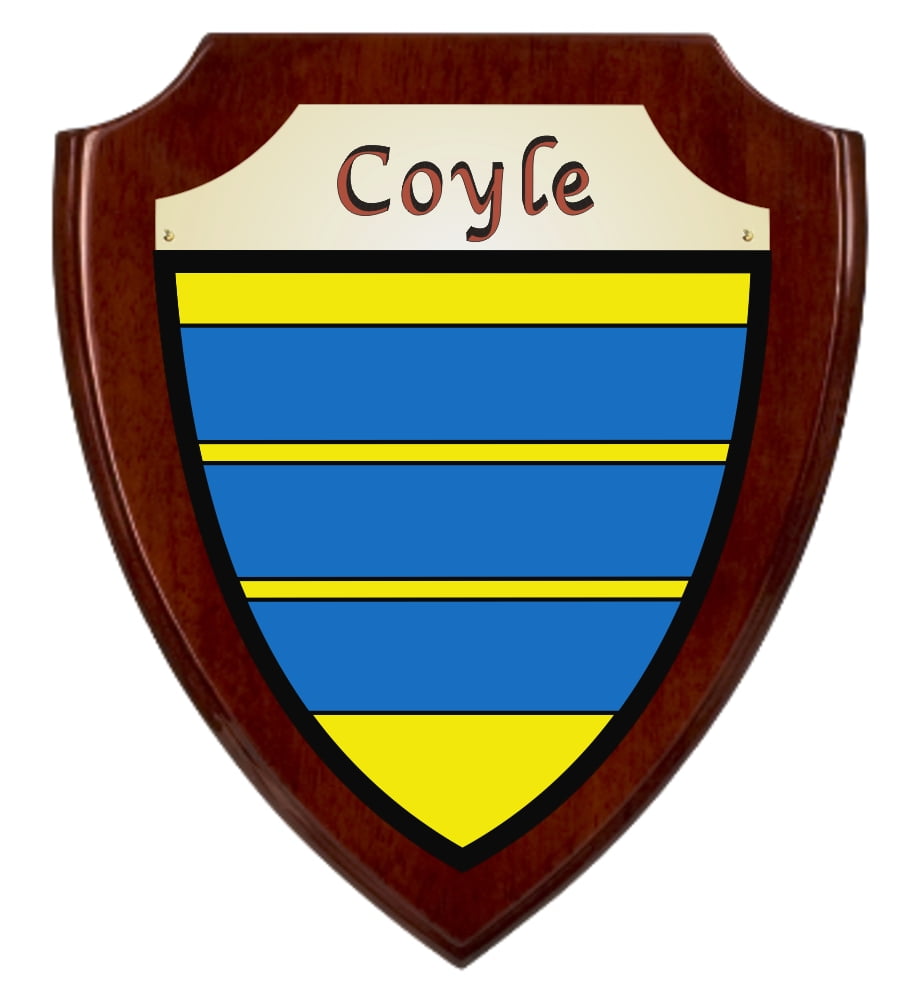 Coyle Irish Coat of Arms Shield Plaque - Rosewood Finish - Walmart.com