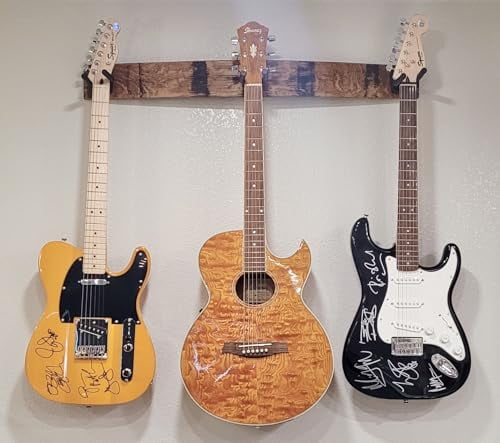 Coyle Woodworks Whiskey Barrel Stave 3-Guitar Wall Mount |Instrument ...
