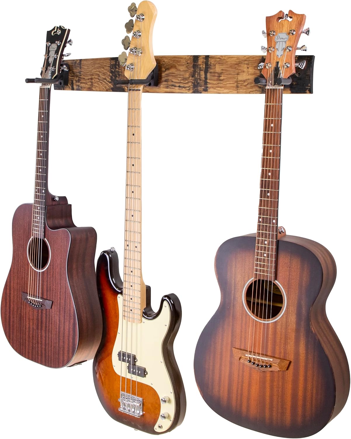 Coyle Woodworks Whiskey Barrel Stave 3-Guitar Wall Mount |Instrument ...
