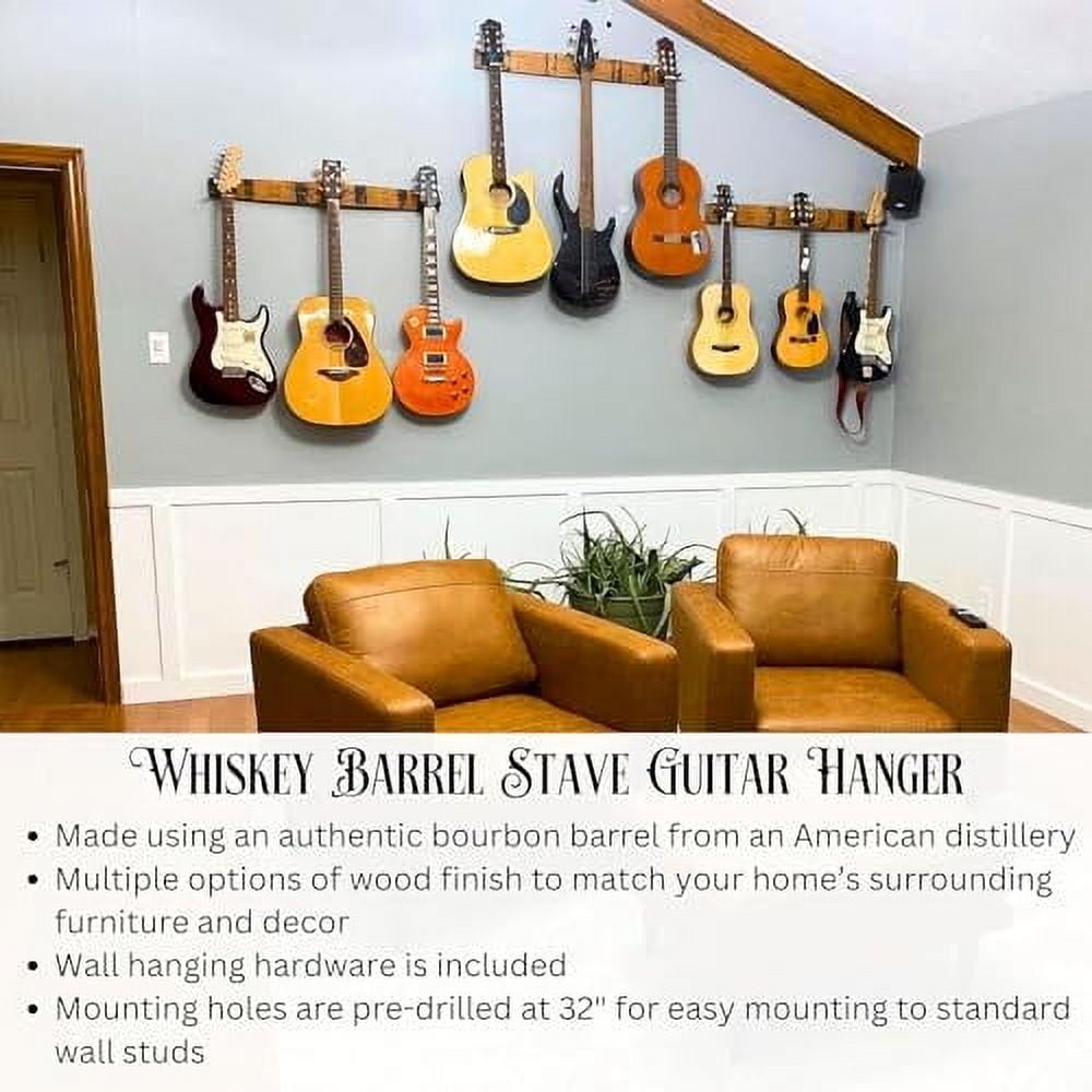 Coyle Woodworks Whiskey Barrel Stave 3-Guitar Wall Mount |Instrument ...