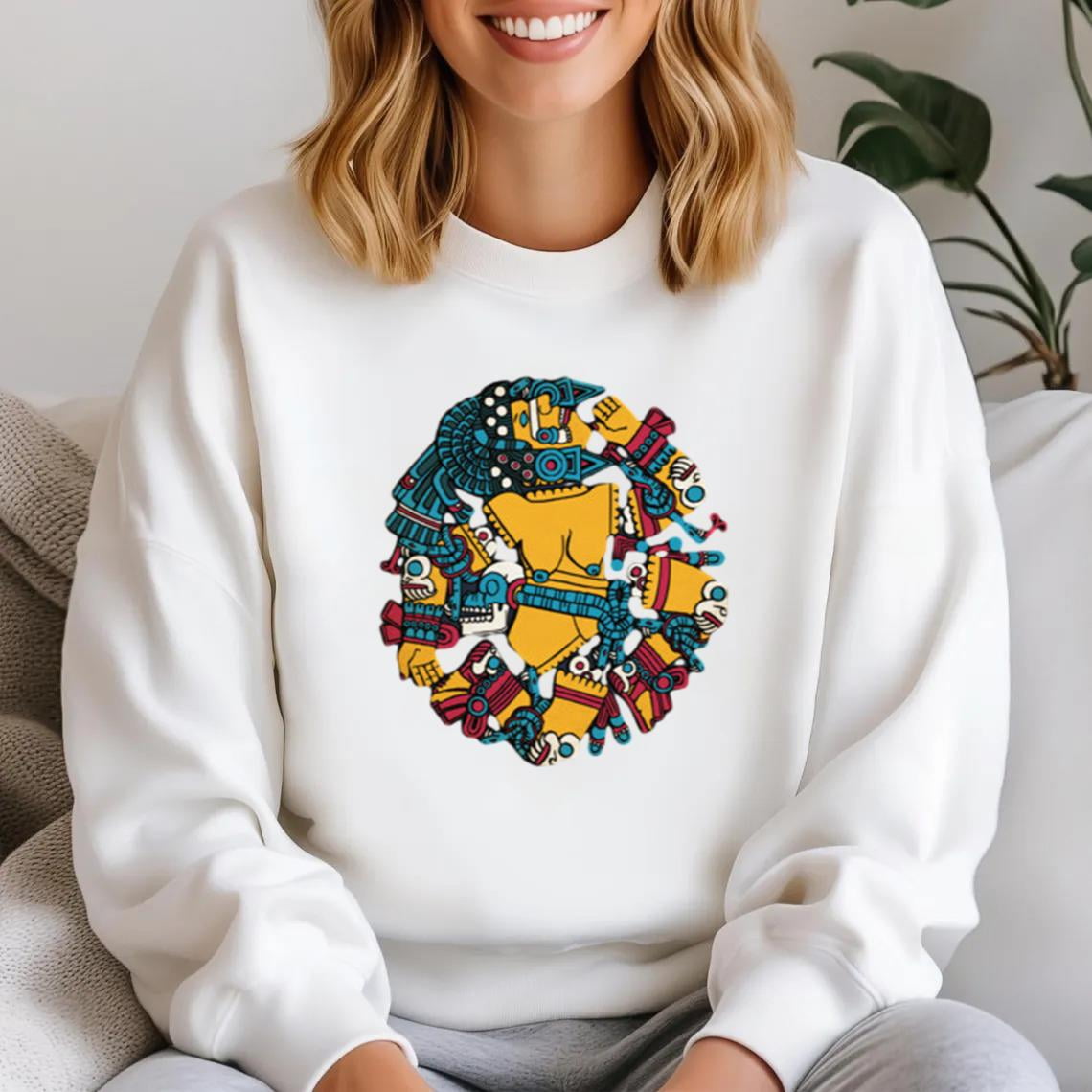 Coyolxauhqui Aztec Moon Goddess Retro Vintage Mythology Sweatshirt, for ...
