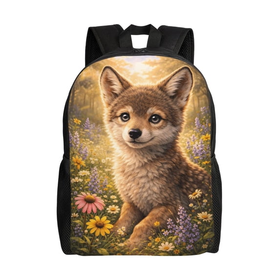 Coyote Backpack Full Front Print Travel Laptop Bag for Men and Women ...