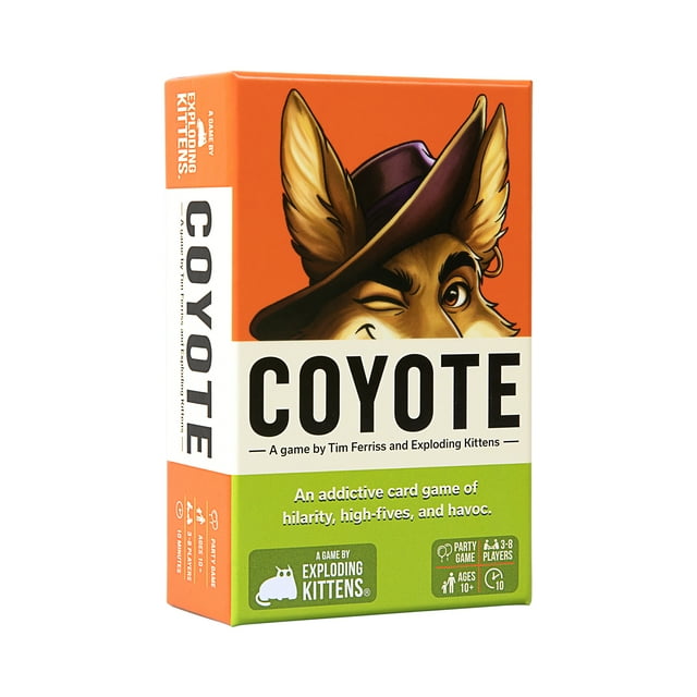Tim Ferriss Exploding Kittens Coyote Party Game, 10 Minutes, Ages 10 ...