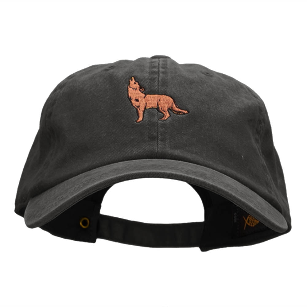 Coyote Howl Embroidered Unstructured Cotton Cap - Black OSFM - Walmart.com