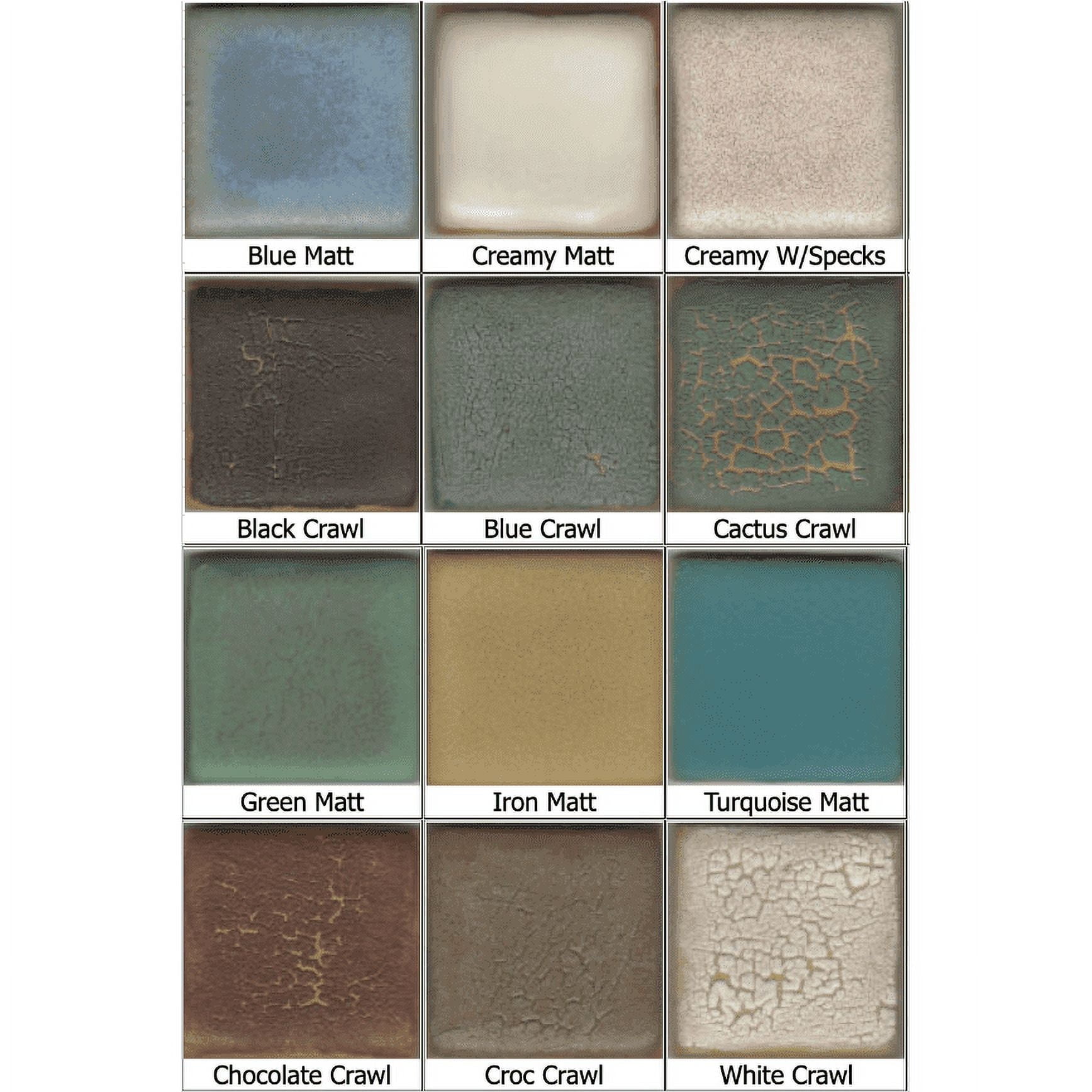 Coyote Matt Glazes & Crawl Glazes Sample Set - 4 oz - Walmart.com