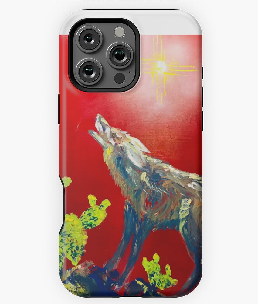 Coyote Sings to Zia Sun New Mexico Phone Case for iPhone 16 15 14 13 12 ...
