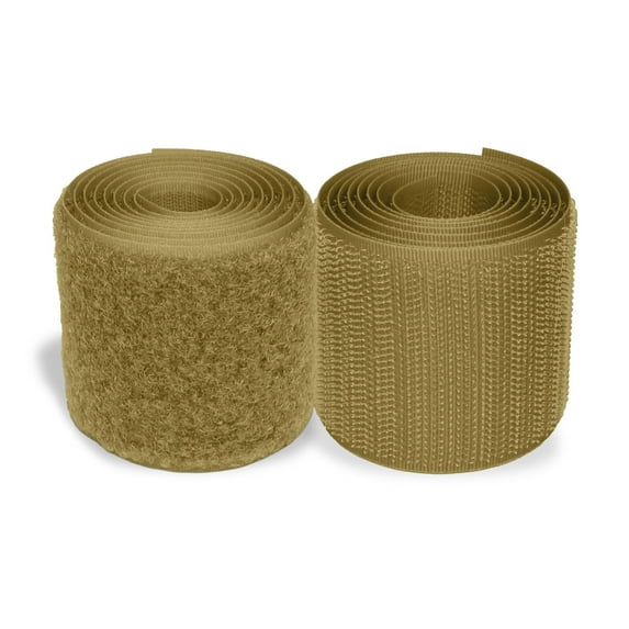 Coyote Tan Hook and Loop Tape 1 Yards Length Non-Adhesive 2 inch Width ...