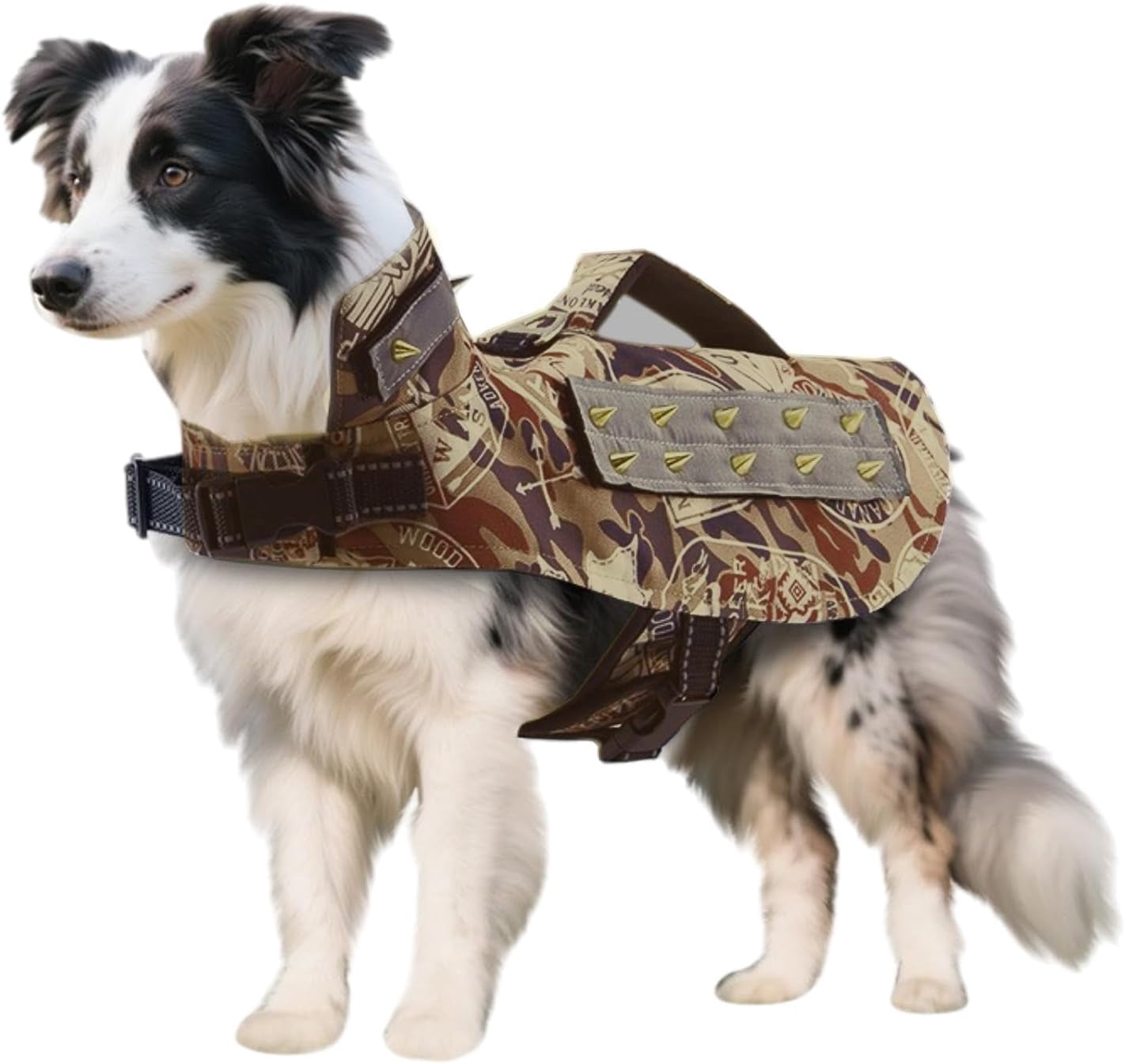 Coyote Vest for Small Dogs, Removable Spikes Hawk Predator Harness ...
