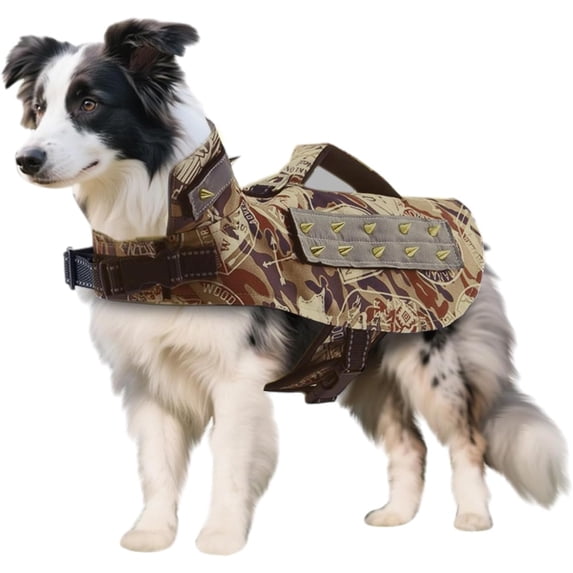 Coyote Vest for Small Dogs, Removable Spikes Hawk Predator Harness ...