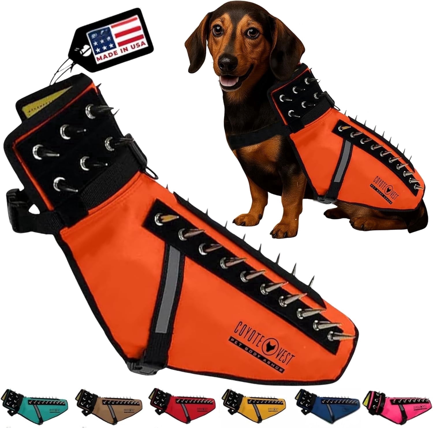 CoyoteVest (Small, Fluorescent Orange) Dog Harness Protection Vest ...