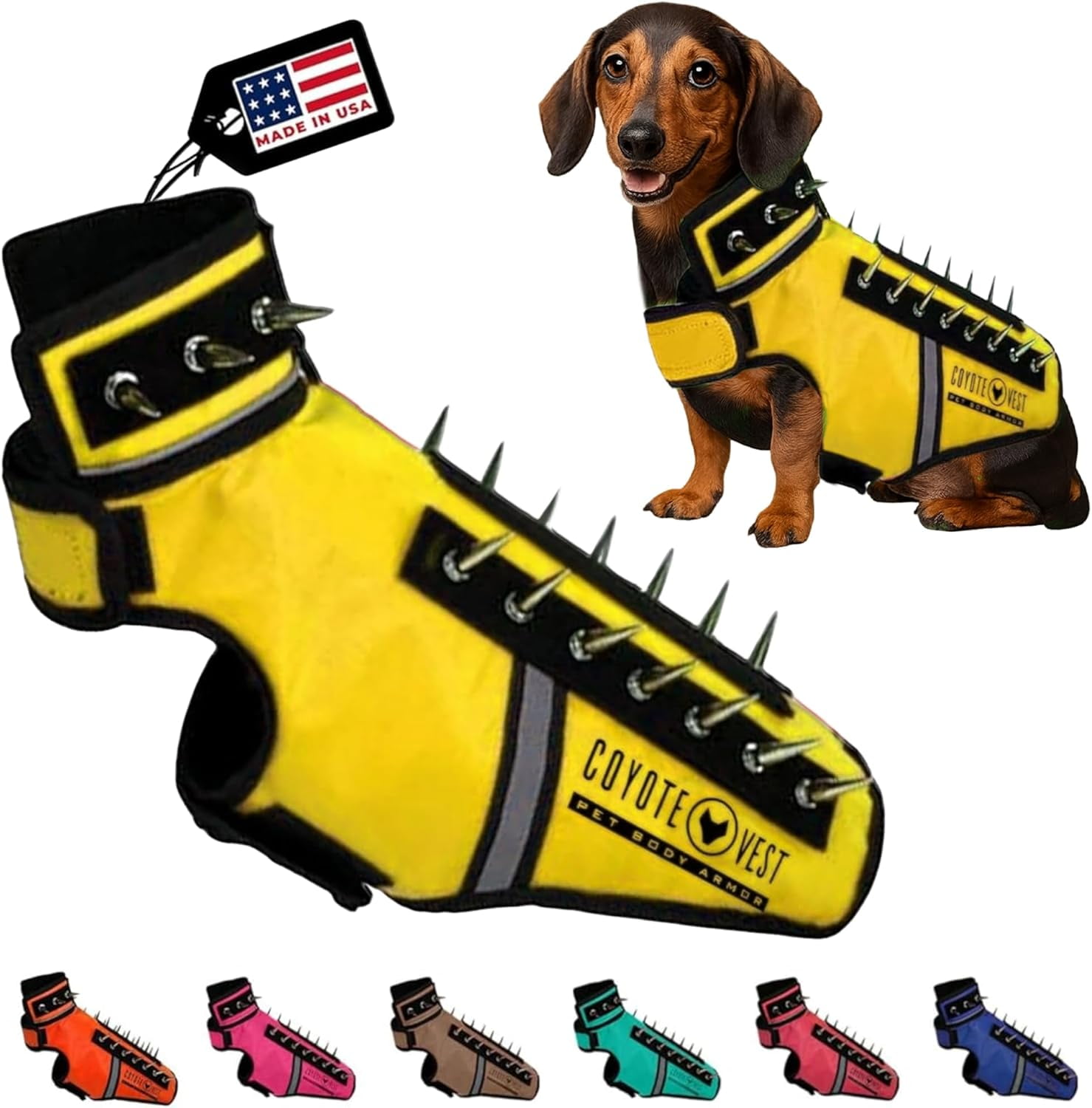CoyoteVest SpikeVest Dog Harness Vest, Reflective Dog Accessories with ...