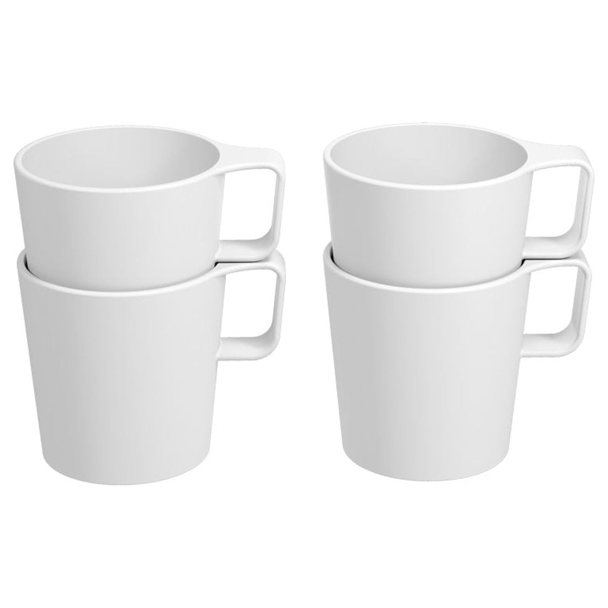 Coza Design Casual Plastic Coffee Mug Sets, 4 Pcs, 4.2 oz. 125 ml ...