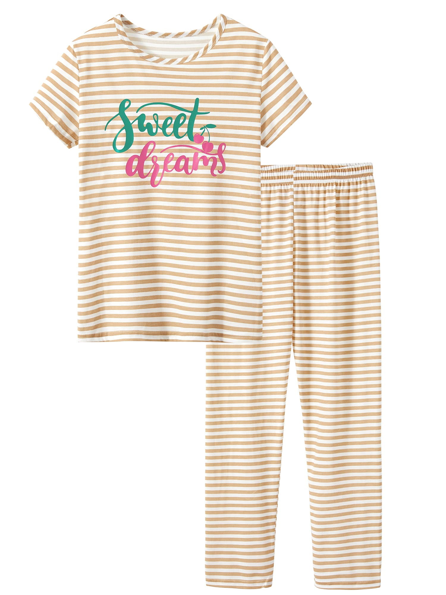 Beezizac Girls Pajamas Size 8 – Short Sleeves PJS Set Cute Summer ...