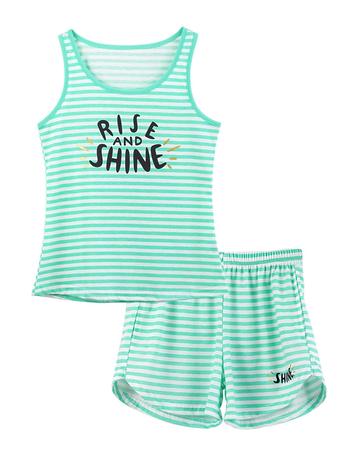 Beezizac Girls Tank Top Pajamas – Size 12 Summer Shorts PJS Set Big ...