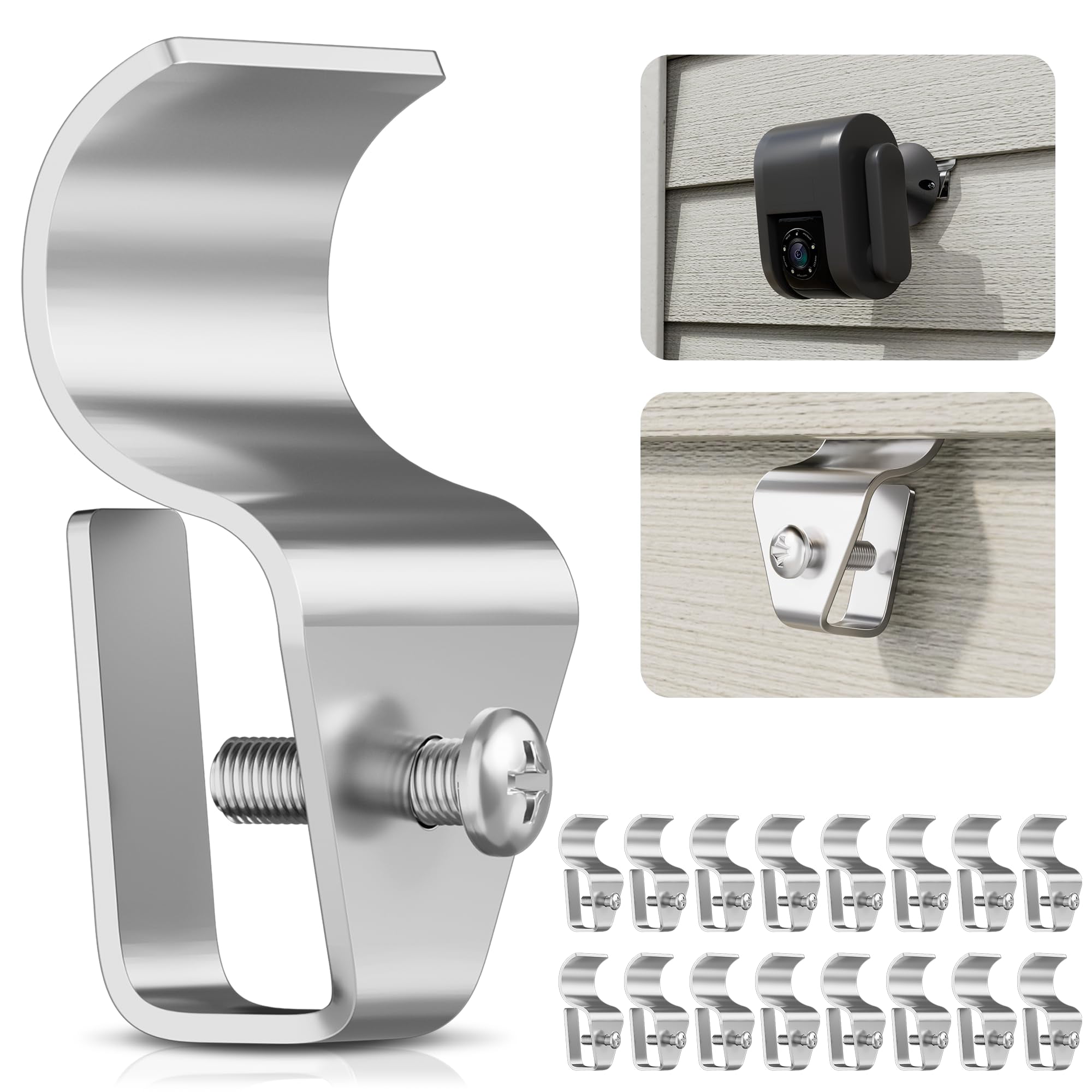 Cozcty 16 Pcs Vinyl Siding Clips, Stainless Steel No Hole No Damage ...