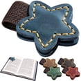 CozeLy Handmade Leather Bookmark Vintage Five Pointed Star Paper Holder ...