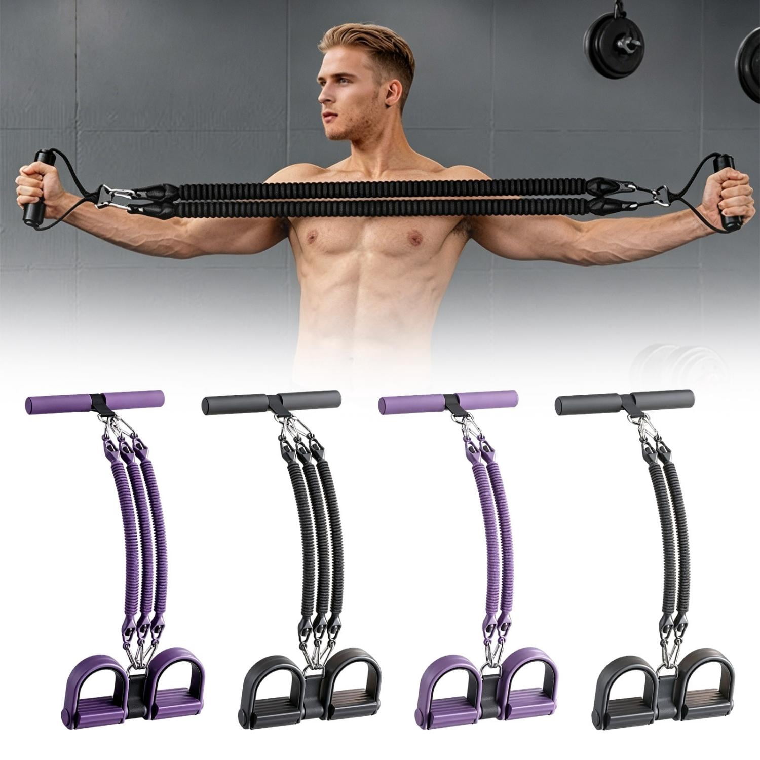 CozeLy Multifunction Pedal Resistance Band with Handles Upgrade Latex ...