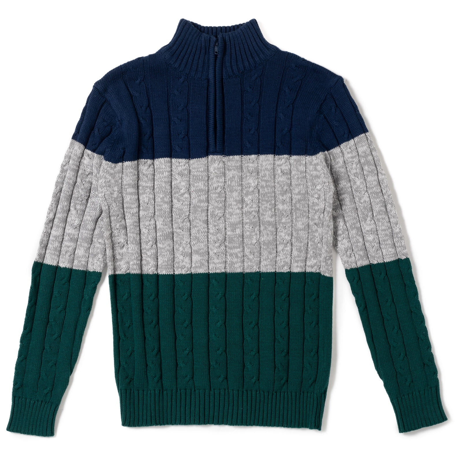 Cozeeme Big Boys 14-16, Cute Stylish Long Sleeve Sweater, Half Zip ...