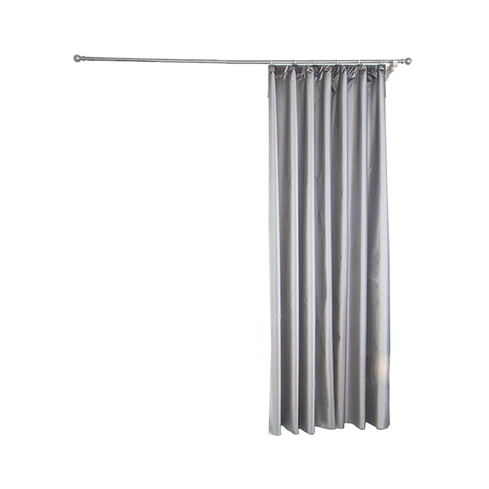 Cozeii 75" Black Thermal Blackout Curtains, 2-Panel, Back Tab & Rod ...