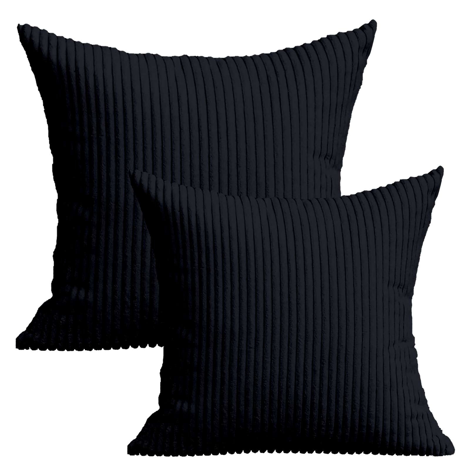 Cozeii Set of 2 Striped Throw Pillows 20x20 Inch, Plush Polyester ...