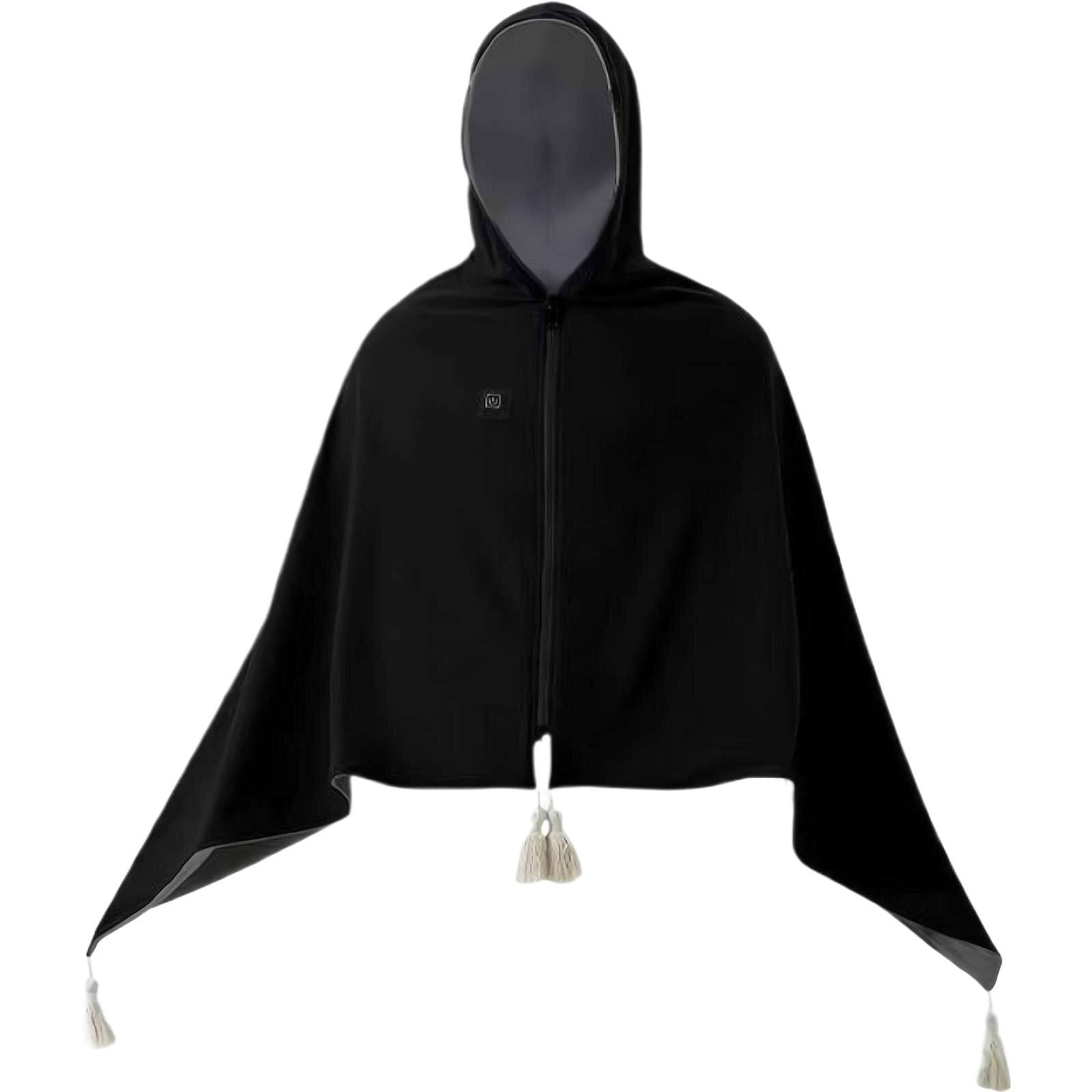 Cozeii USB Heated Shawl with Hood, 3-Level Electric Warming Poncho ...